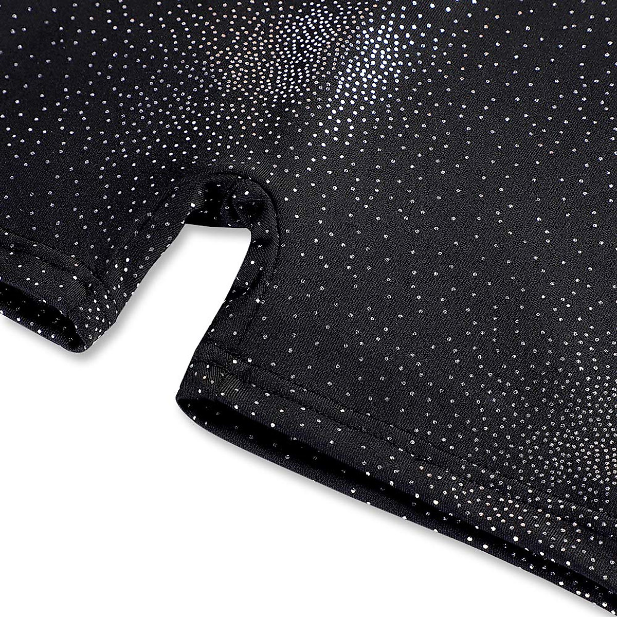 Girls Biketards Gymnastics Shorts for Girls 4t 5t Sparkle Butterfly Flowers Pattern Sleeveless Biketards Hotpink Black (Purple, 110(4-5 years old))