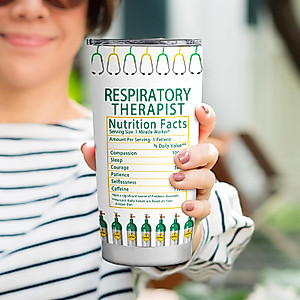 Respiratory Therapist Gifts Tumbler,RT Week Gifts,Therapist Gifts,Gifts for Rt On Respiratory Care Week,Birthday Christmas Appreciation Thank You Gifts for Respiratory Therapist Coffee Tumbler 20oz