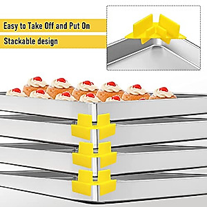 WXJ13 12 Pcs Tray Stackers for Harvest Right Freeze Dryer Trays Accessories Freezer Dividers(Yellow)
