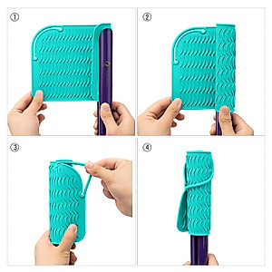 CaliCapelli Professional Heat Resistant Styling Silicone Mat for All Hair Irons, Curling Iron, Straightener Pad, Iron Flat Hair, Hair Tools Appliances Hair Dryer Salon Tools Hair Stylist (Mint)