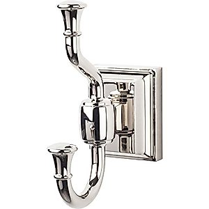 Top Knobs STK2-PN Stratton Bath Double Hook Polished Nickel