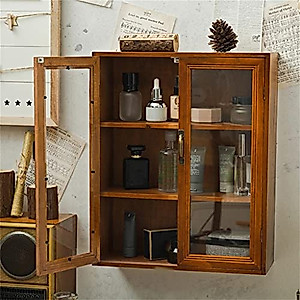 ZSEDP Retro Cosmetics Storage Box Cosmetics Skin Care Products Storage Cabinet Desktop Organizer Multifunctional Storage