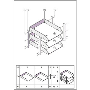 Leather Desk Organizer, Thipoten 3-Tier Stackable Letter Tray Holder for Office Supplies, Paper, File, Magazine, Perfect Office Organization for Desktop (Black-3Tiers)