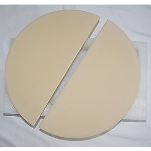 DaYvlen Dia 14 1/5-in Half-Moon Ceramic Heat Deflector Plates for Kamado Joe Classic Grills