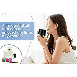 Organic Tea Gift Set with Portable Kettle - 25 Piece Tea Lovers Gift Basket | Birthday Gift for Women or Men | Present for Mom Mother, Teacher, Friendship, Get Well, Co-Worker