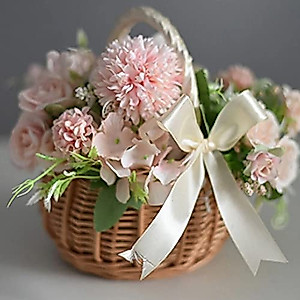 UXZDX Flower Basket Wedding, Home Decoration Woven Portable Storage Basket, Portable Basket