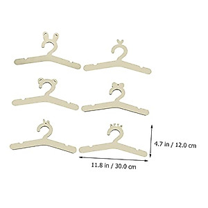 Cabilock 18 Pcs Small Wooden Hanger Mini Clothes Rack Hangers for Clothes Bulk Toys Baby Hanger Wardrobe Hangers Miniature Clothes Hangers Child Clothes Household Mini Toys