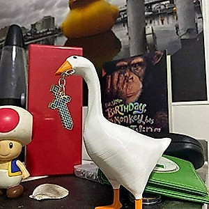 Goose Magnetic Key Holder - Magnetic Goose Resin Goose Statue Magnetic Tool Holder Home Decoration,Cute Animal Figurines Keys Holder for Keys, Glasses, Bells (Orange)