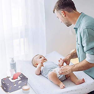 Portable Wipe Warmer Baby Wet Wipes Dispenser/Case/Holder Top Heating Large Capacity Baby Wipes Warmer Bag for Travel Outdoor Napkin Heating Box for Home/Car (Pink)