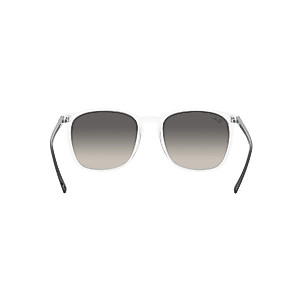 Ray-Ban RB4387 Square Sunglasses, Transparent/Grey Gradient, 56 mm