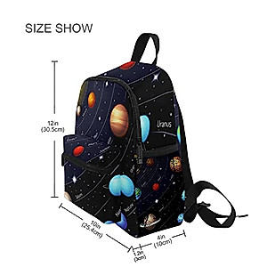 Solar System Planets Kids Backpack Backpacks Cute School Bag Bookbag for Elementary Toddler Kindergarten