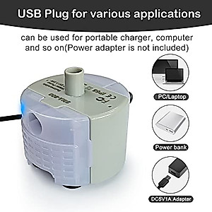 Cat Water Fountain Pump,Cat Fountain Pump Replacement Pump SMA-800 Submersible Motor,Pet Water Fountain Pump for Stainless Steel Cat Water Dispenser (Bottom Pumping)