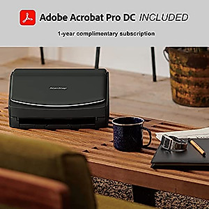 Fujitsu ScanSnap iX1600 Deluxe Versatile Cloud Enabled Document Scanner with Adobe Acrobat Pro DC for Mac or PC, Black