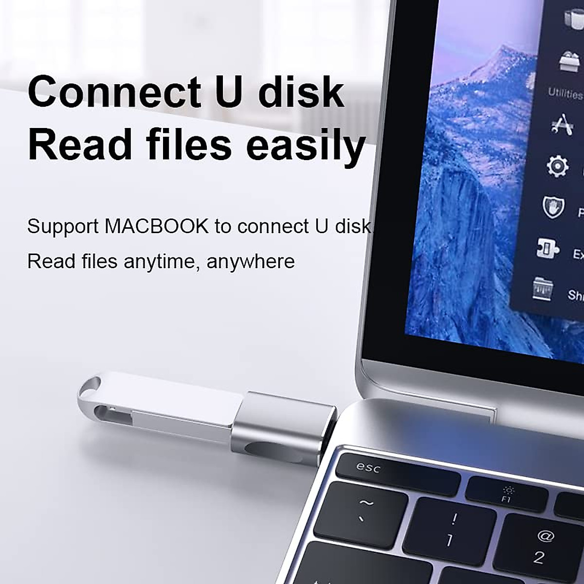 JIALUU USB C to USB Adapter [2 Pack], USB 3.0 Female to USB C Male Adapter, OTG Adapter Female Data Connector, Grey Aluminum Alloy Adaptor for Laptop, PC, Tablet, Cell Phone…