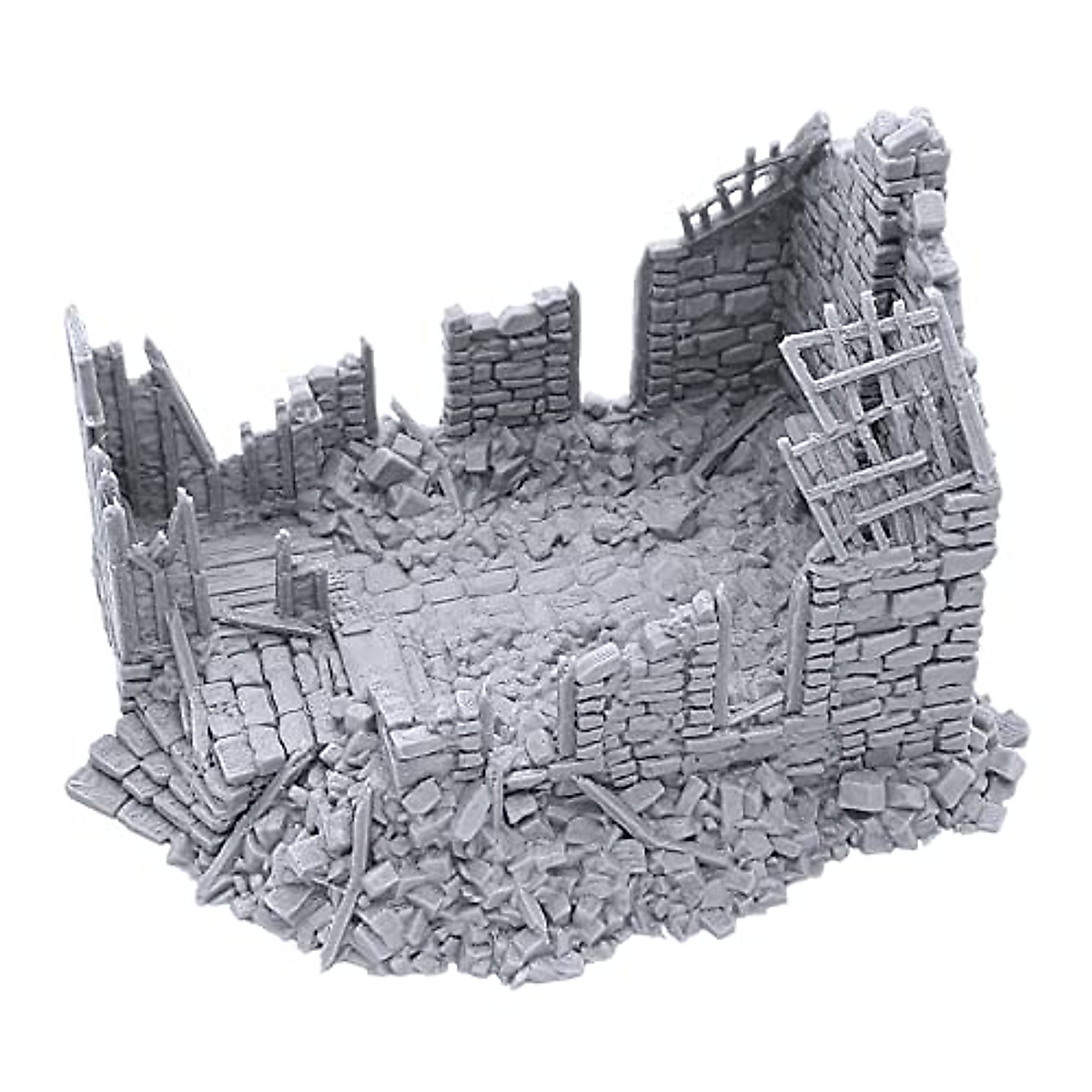 Ruined Barlyway Cottage by Printable Scenery, 3D Printed Tabletop RPG Scenery and Wargame Terrain 28mm Miniatures