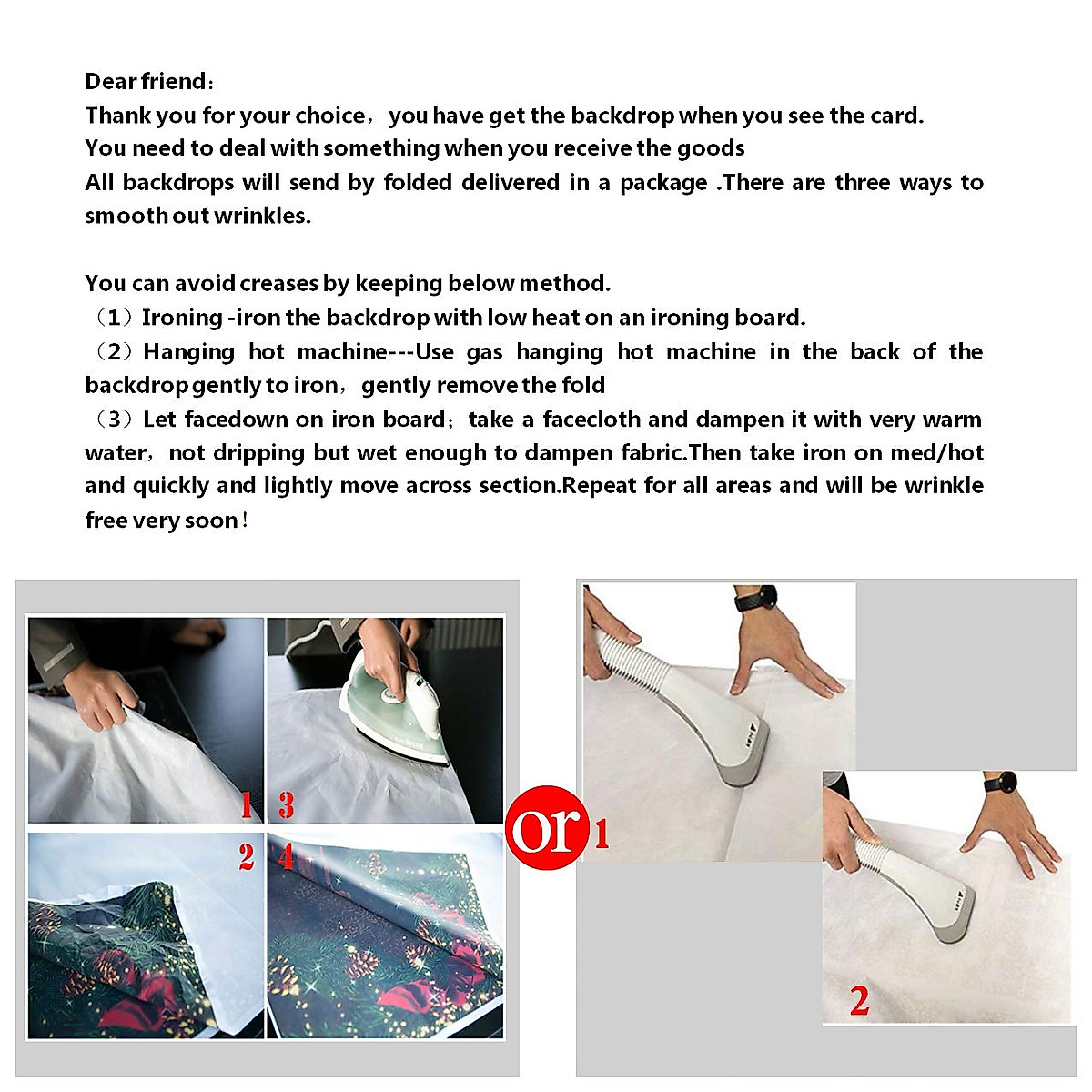 AIIKES 8X8FT Christmas Theme Photography Backdrop - Xmas Tree Wreath Gift Box White Socks Holiday Party Studio Props 12-381