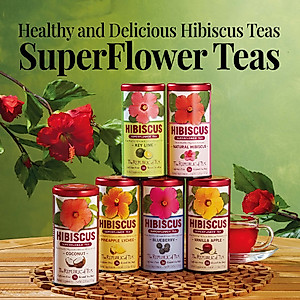 The Republic Of Tea Hibiscus Watermelon Superflower Herbal Tea, 36 Tea Bags, Citrus Berry Flavored Tea