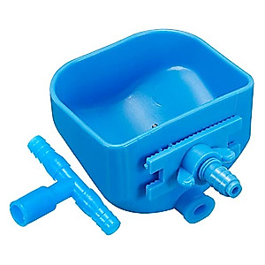 PATIKIL 88mm Width Rabbit Waterer Cups, 2 Pack Automatic Poultry Nipple Drinker Bowl for Small Animals Hamster Drinking, Blue