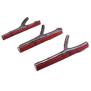 Gullor 3 PCS Natural Wooden Coat Hooks,Vintage Real Wood Tree Branch Wall Hook, Key Holder, Coat Hook,Strong Suction Hooks.