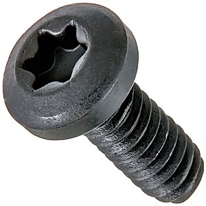 Small Parts 0606RTPB Steel Thread Rolling Screw for Metal, Black Oxide Finish, Pan Head, Star Drive, #6-32 Thread Size, 3/8" Length (Pack of 100)