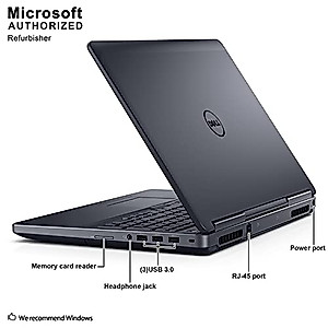Dell Precision 7510 15.6in Laptop, Core i7-6820HQ 2.7GHz, 16GB Ram, 512GB SSD, Windows 10 Pro 64bit, Webcam (Renewed)