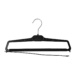 NAHANCO Removable Replacement Rubber Strap for Plastic Pant Hanger Style #7500, Black
