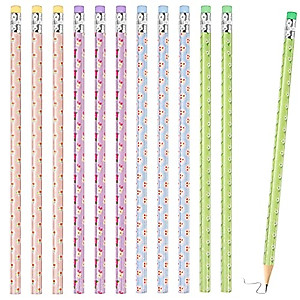 AUAUY Pencils #2 HB, Number 2 Pencils with Eraser, 12PCS Wood-Cased Pencils Cute Pencils Graphite Pencils Sketch Gift Pencils for Kids, Adults, School, Office, Wedding Party Favors - Floral Style