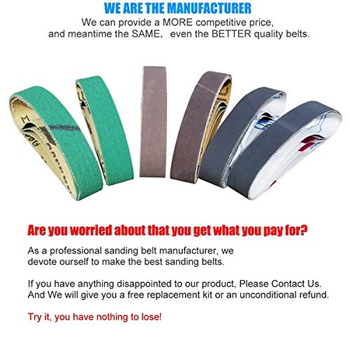 24 Pcs 3/4" x 12" Replacement Knife Sharpener Sanding Belt Kit for Work Sharp Knife & Tool Sharpener Ken Onion Edition (WSKTS-KO) - 80/120/240/400/1000/1200 Grits (3/4 x 12 Inch)