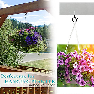 24 Pack Ceiling Hooks Screw-in Wall Hooks for Hanging Outdoor Lights, Christmas Lights Hanger Hooks Plant Hooks, Kitchen Hooks, Cup Hooks Great for Indoor & Outdoor Festival Decorations Use