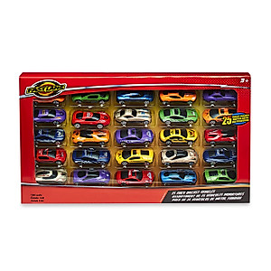 Fast Lane Diecast Toy Car Set, for Ages 3-8, 25 Cars