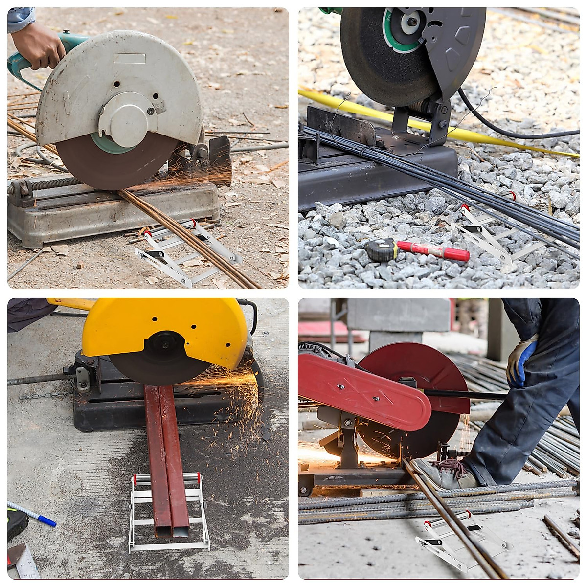 2pcs Adjustable Cutting Machine Support Frame, Foldable Height Adjustable Cutting Machine Table Saw Stand, Height Adjustable Range 2.17-5.31 Inch