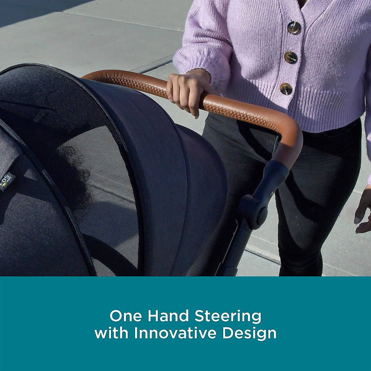 Contours Curve V2 Convertible Tandem Double Baby Stroller & Toddler Stroller - Twin Stroller, 360 Turns, Removable and Reversible Seats, Infant Car Seat Compatibility - Black Herringbone