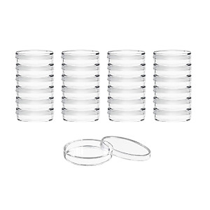 EISCO 25PK Disposable Petri Dish with Lid - Sterile - 35x15mm - Polystyrene - Triple Vented - Transparent