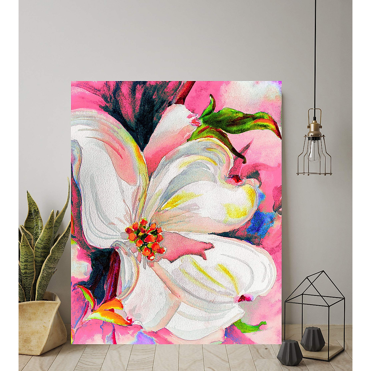 Wall Art Modern Flower Still Life Plant Magnolia Print Glam Modern Art Poster Print Designer Brand