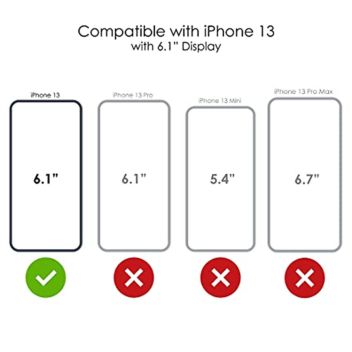 DistinctInk Clear Shockproof Hybrid Case for iPhone 13 (6.1" Screen) - TPU Bumper, Acrylic Back, Tempered Glass Screen Protector - Live Love Rescue - Dog Paw