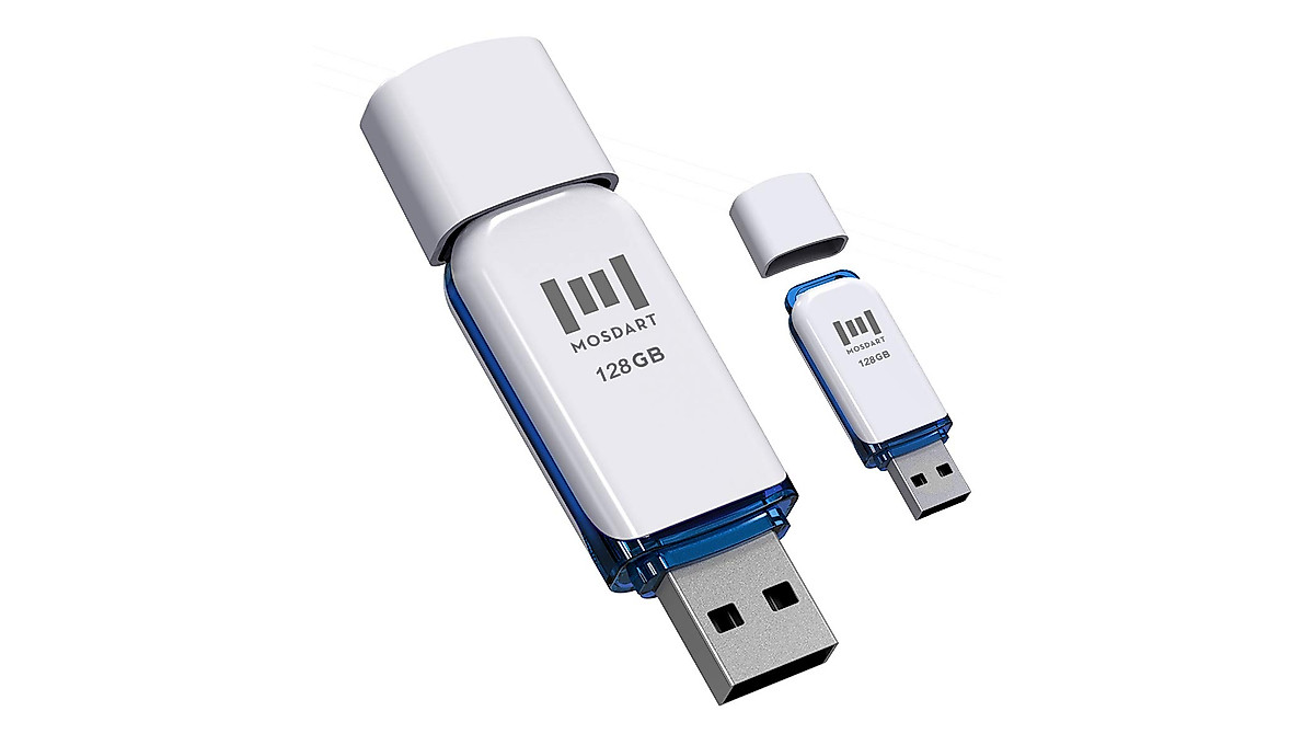 MOSDART 128GB USB 2.0 Flash Drive 2 Pack 128 GB exFAT Thumb Drives Jump ...