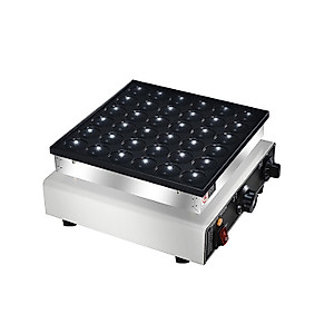 110V Commercial Mini Dutch Pancake Maker ，36PCS Dutch Pancake Baker Machine ，Nonstick Dorayaki Maker,Dutch Poffertjes Grill,Stainless Steel, Breakfast，Snacks, Desserts, Restaurants, Cafes