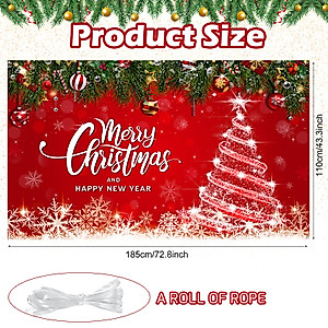 Christmas Backdrop Merry Christmas Party Decoration Christmas Photo Banner Signs Xmas Photography Background Photo Props for Winter New Year Xmas Eve Family Party Decoration Supplies (Tree)