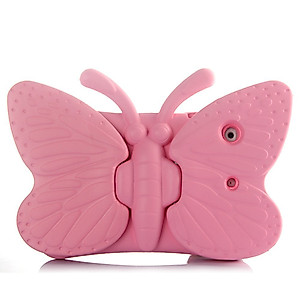 Ipad Mini Case,ER CHEN(TM) Kids Light Weight Cute Butterfly Design Shock Proof EVA Foam Series Case for Ipad Mini/Mini 2 / Mini 3 / Mini 4(Pink)