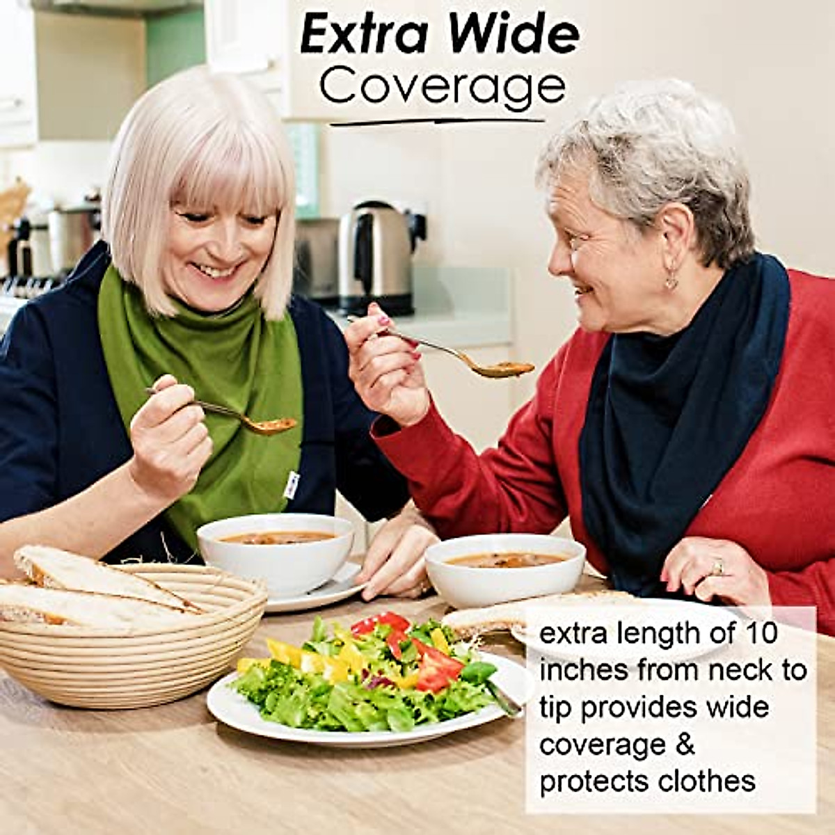 Lovjoy Large Bandana bibs For Kids 4+ Years/Special Needs Bibs/Kids, Teens & Adults (Set 02)