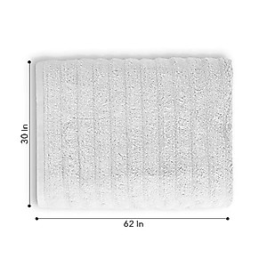 SEDLAV Textured Bath Sheet, Bath Sheet. Bath Towels, Towels for Bathroom (62" x 30") (White)