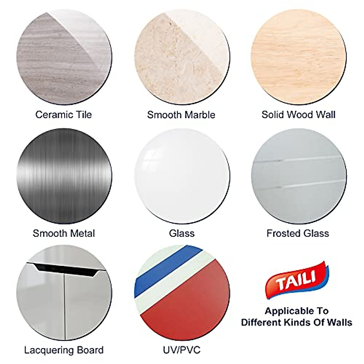 TAILI Suction Cup Paper Towel Holder Under Cabinet, No Drilling Plastic Paper Towel Rack for Kitchen, Reusable Paper Towel Hanger, Wall Mount Paper Towel Holder White