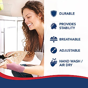 Dr. Arthritis Doctor Developed Fitted Wrist Brace for Carpal Tunnel Syndrome, Tendonitis and other Wrist Conditions, Splint Support Single (Pink, Left Hand)