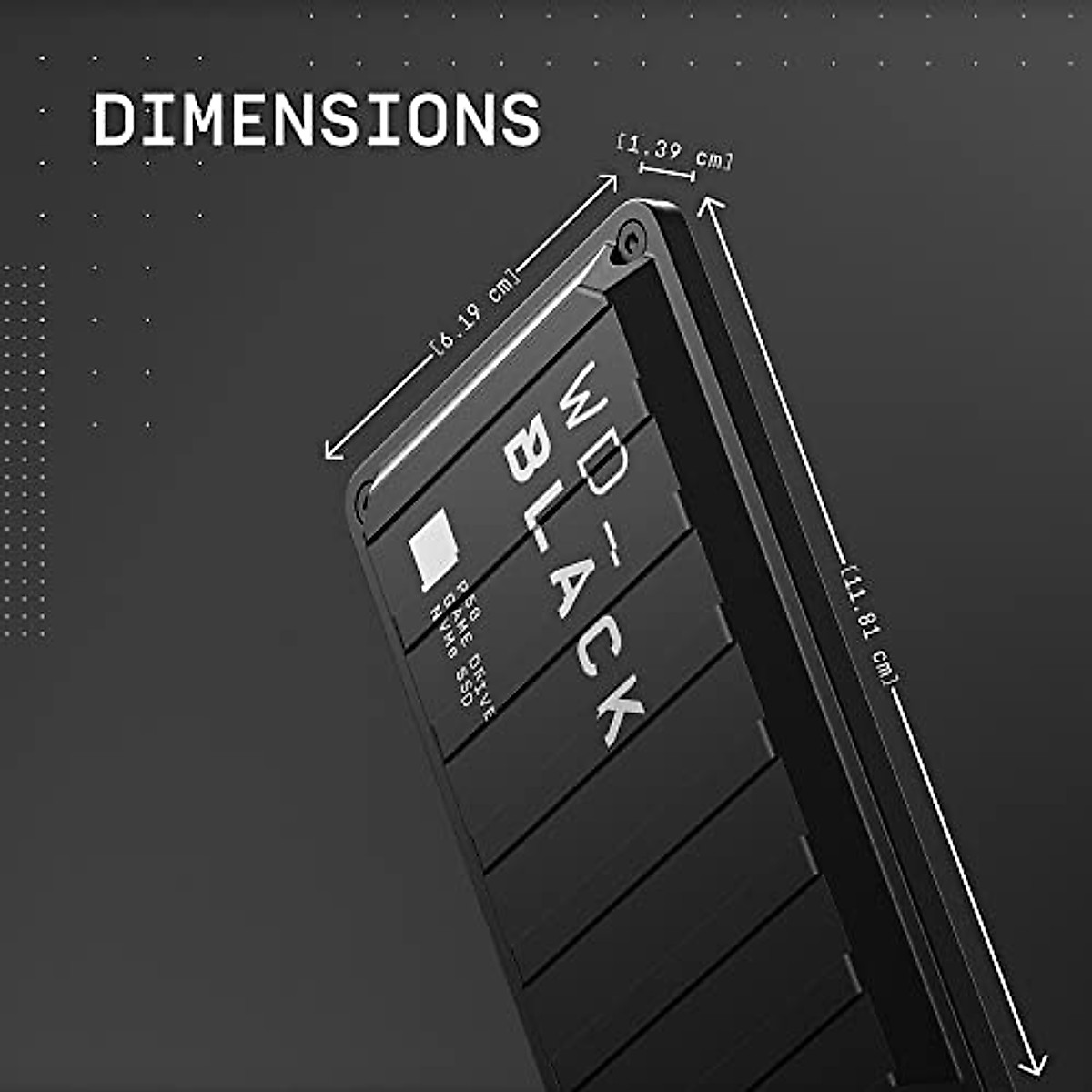 Western Digital 1TB P50 Game Drive SSD - Portable External Solid State Drive, Compatible with Playstation, Xbox, PC, & Mac, Up to 2,000 MB/s - WDBA3S0010BBK-WESN