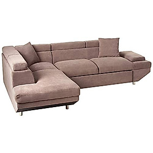 HOMES: Inside + Out Dentas Sectional with Pull Out Sleeper Chaise