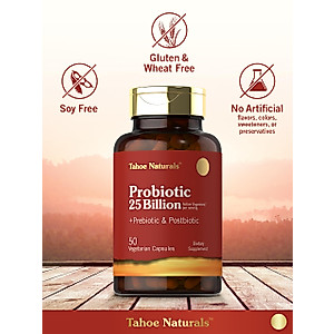 Carlyle Prebiotic, Probiotic & Postbiotic | 25 Billion CFU | 50 Powder Pills | Men and Women's Digestive Health | Vegetarian and Non-GMO Supplement