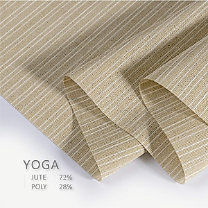 GoDear Design Adjustable Panel Track Sliding Glass Door Blinds 45.8"- 86" W x 96" H, Extendable Vertical Blinds for Patio Doors and Large Winodws, See-Through Trimmable Jute Fabric, Semi-Privacy, Yoga