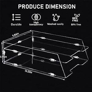2 Tier Acrylic Stackable Paper Tray, Clear A4 Paper Letter Tray Organizer & Paper Shelf Organizer, Transparent Office Inbox Tray File Desk Tray