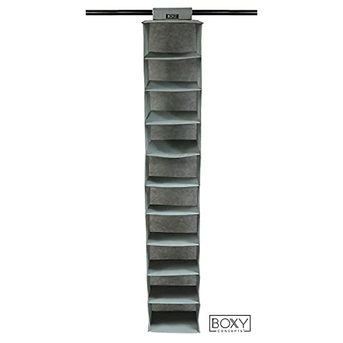 Boxy Concepts Hat Rack - 10 Shelf Hanging Closet Hat Organizer for Baseball Caps - Hat Storage to Protect Your Caps with this Hat Hanger - Easy Hat Holder & Baseball Hat Organizer