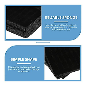 LIFKOME Black Velvet Ring Insert Display Jewelry Storage Box Foam Holder Organizer Ring Organizer for Jewelry Display Trays Jewelry Display Trays Jewelry Display Pad Tray 5pcs